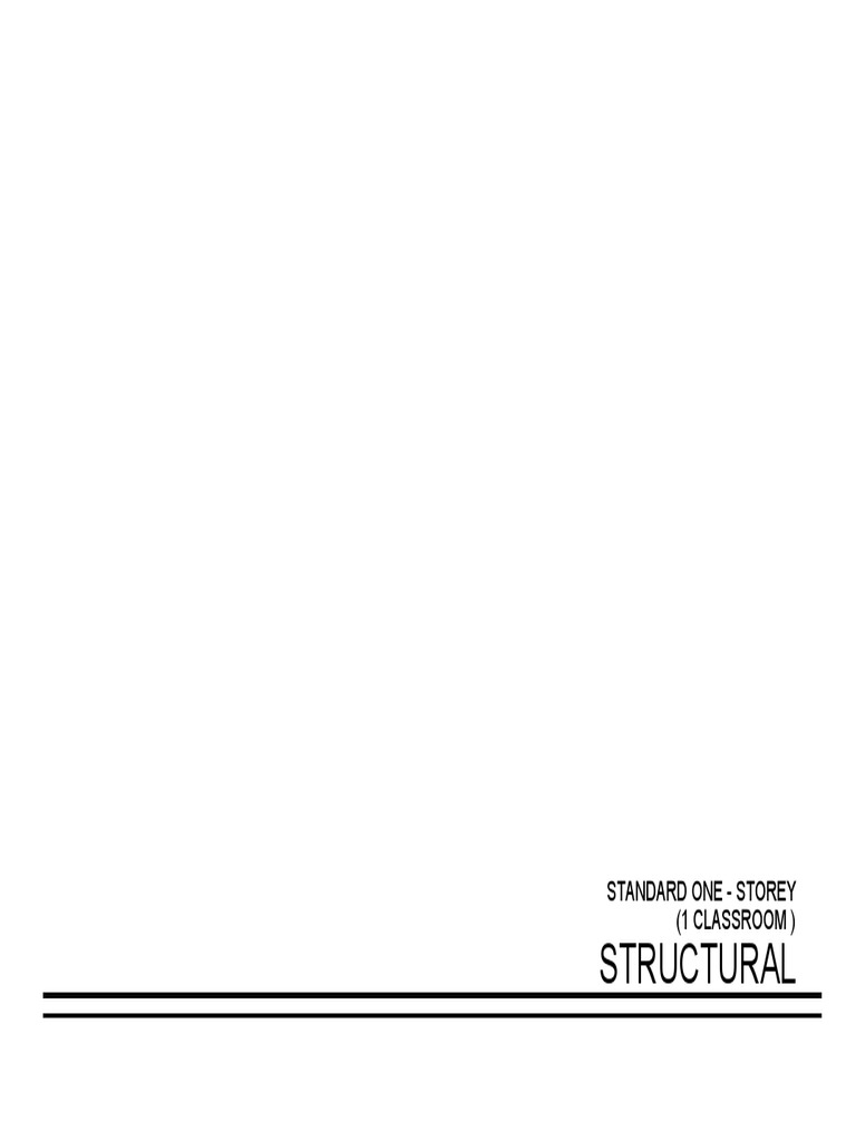 1 Classroom Standard Single Storey Structure | PDF