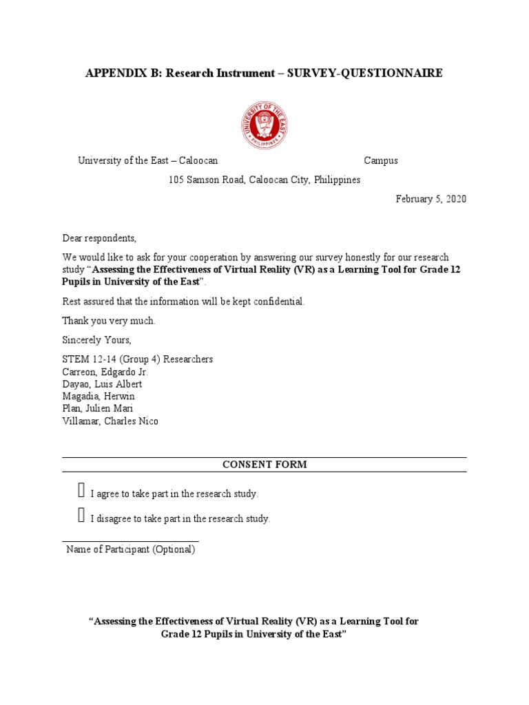 APPENDIX B: Research Instrument - SURVEY-QUESTIONNAIRE: Pupils in ...