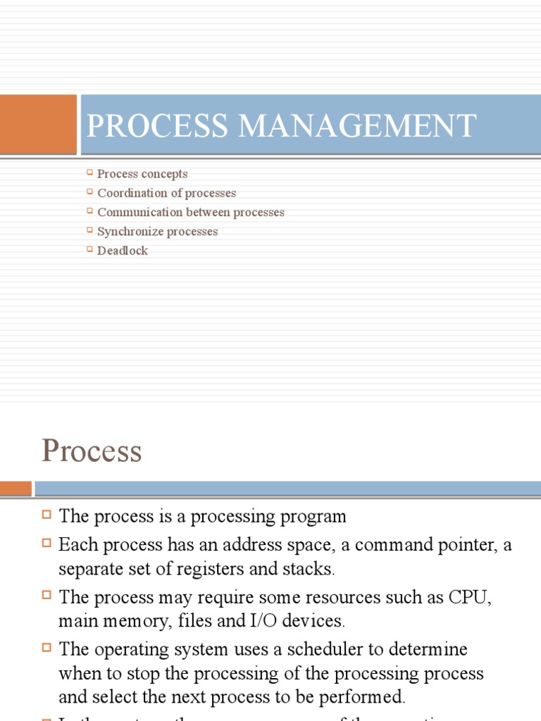 Chapter - 04 - Process Management | PDF | Process (Computing) | Scheduling (Computing)