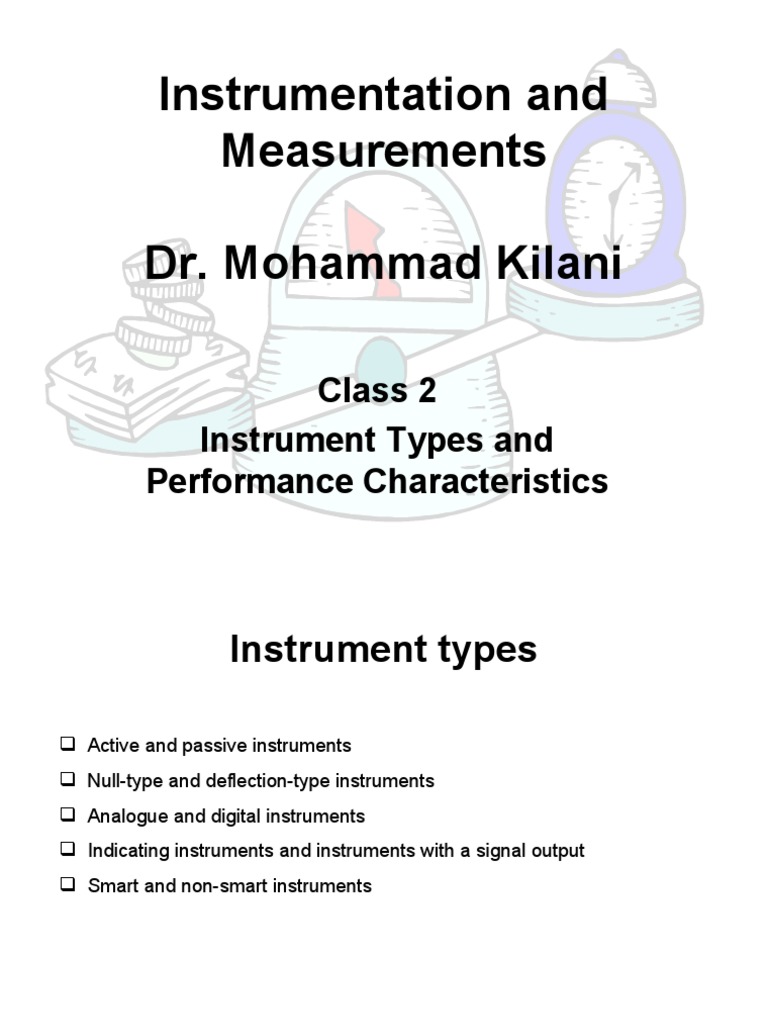 Class 2 - Instrument Types and Performance Characteristics | PDF ...