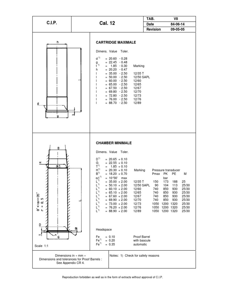 Cartridge and Chamber Specs | PDF | Military Technology | Firearms