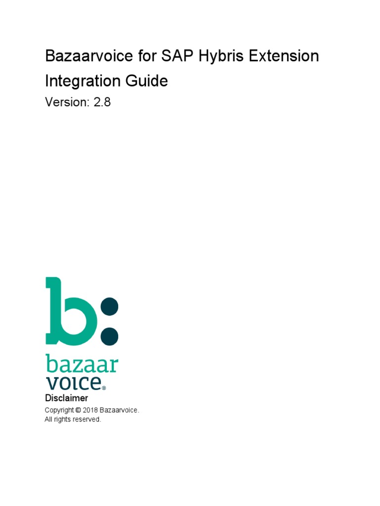 Bazaarvoice For SAP Hybris Extension Integration Guide v2.8 PDF | PDF | File Transfer Protocol ...