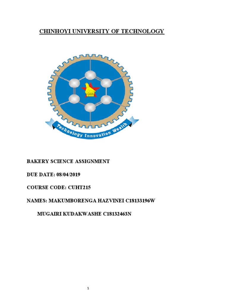 Bakery Science Assignment | PDF | Dietary Fiber | Diet & Nutrition