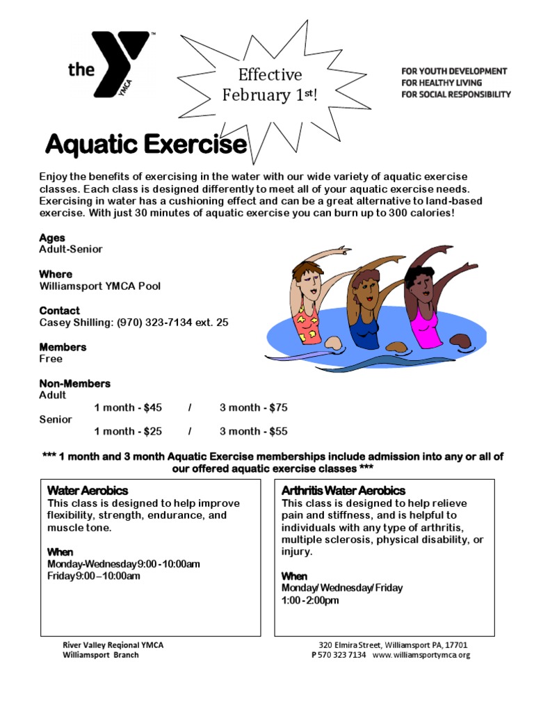 Aquatic Exercise Flyer | PDF | Physical Exercise | Recreation