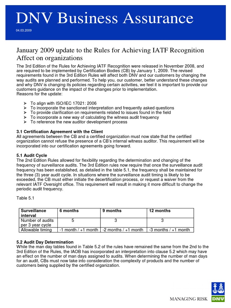 New IATF Rules - tcm70-349877 | PDF | Audit | Business
