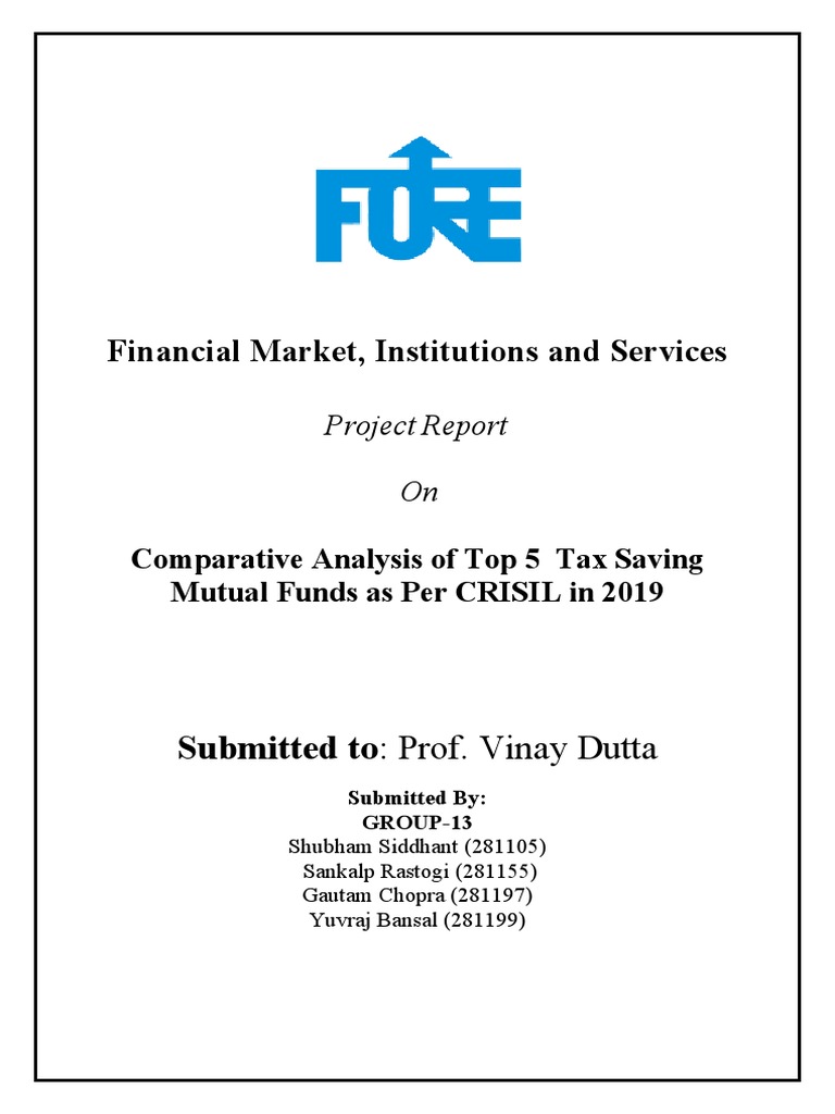 FMIS End Term Project | PDF | Mutual Funds | Beta (Finance)