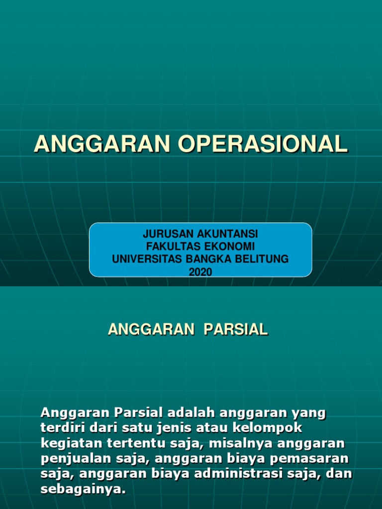 Rencana Anggaran Operasional 2020 | PDF