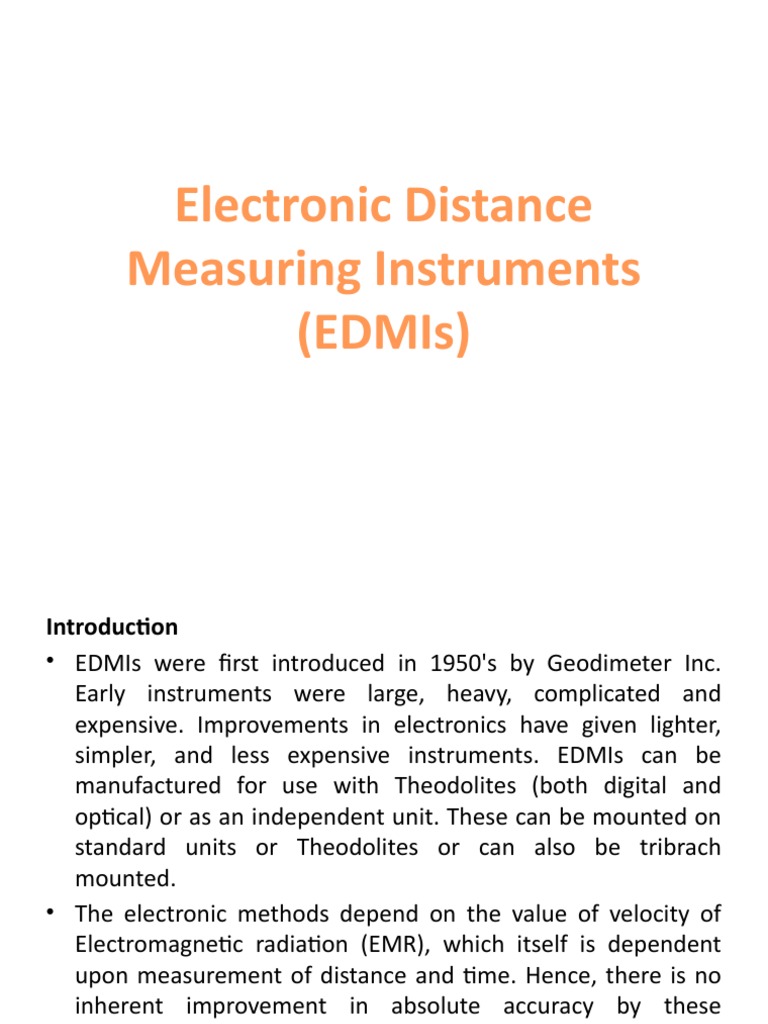 Electronic Distance Measuring Instruments (Edmis) | PDF | Wavelength ...