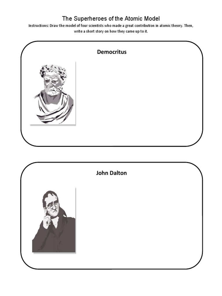 The Superheroes of The Atomic Model: Democritus | PDF