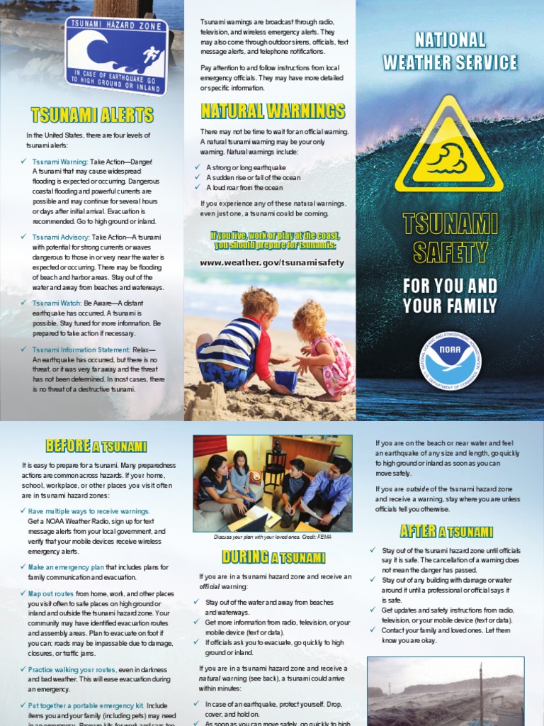 Natural Warnings Tsunami Alerts: National Weather Service | PDF ...