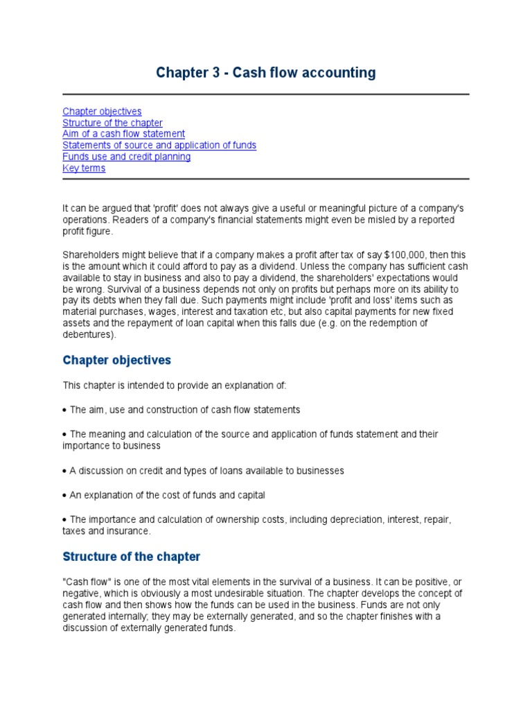Cash Flow Accounting | PDF | Loans | Depreciation