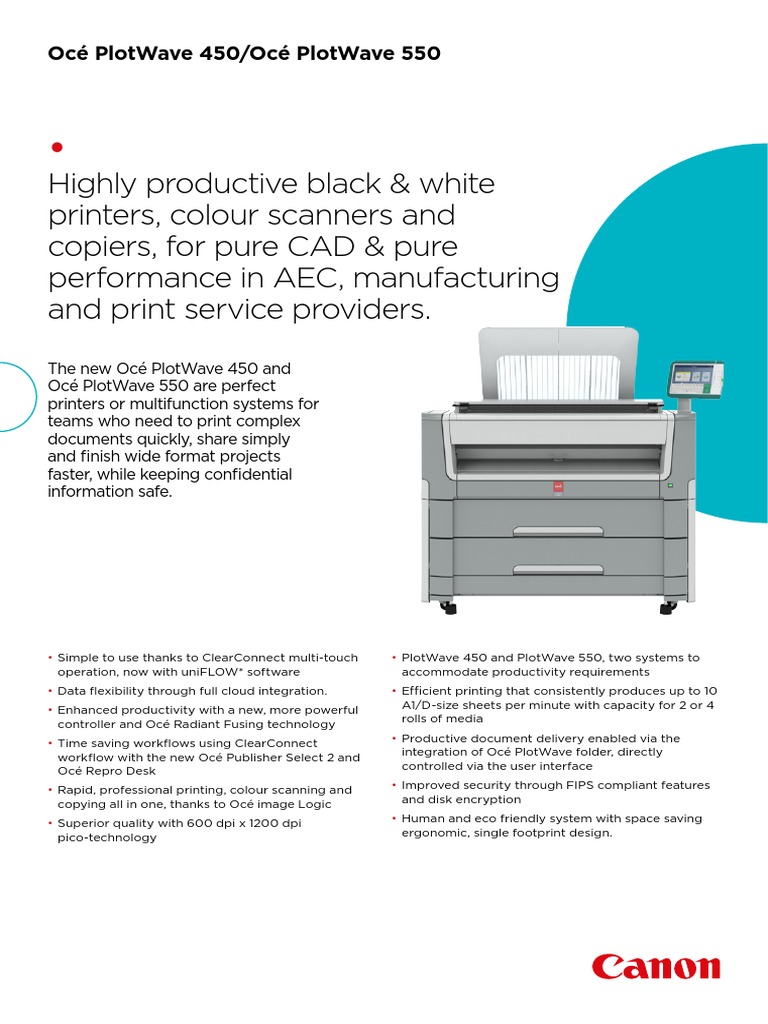 PlotWave-450 550 PDF | PDF | Image Scanner | Printer (Computing)