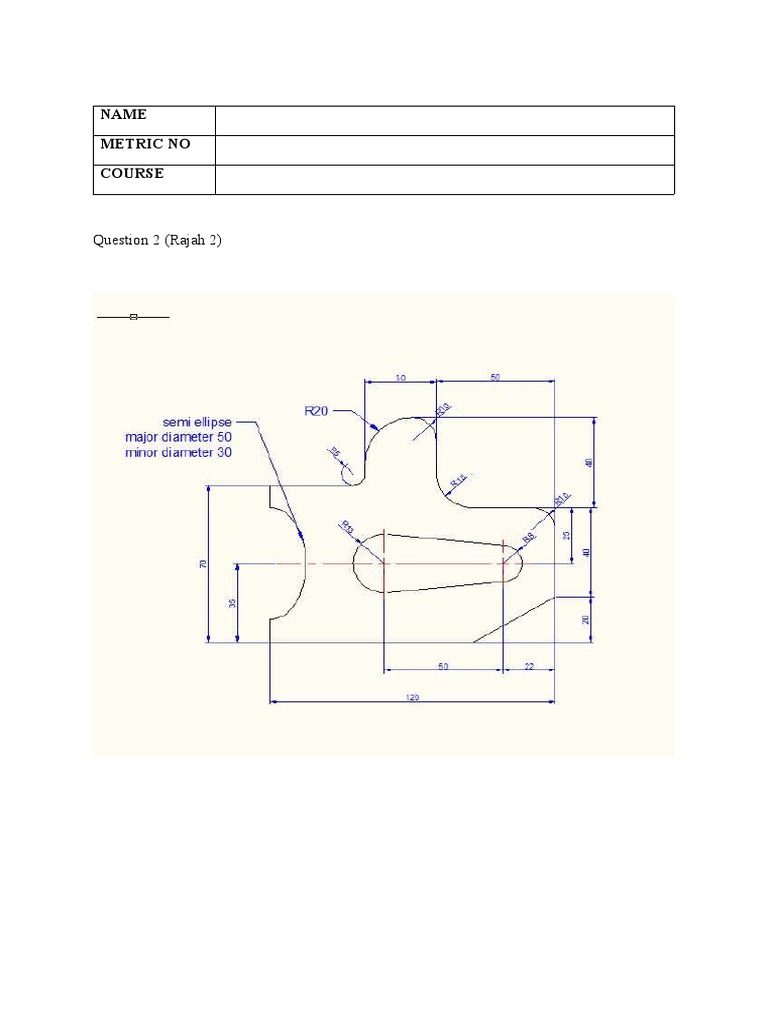 Engineering Drawing Assignment January | PDF