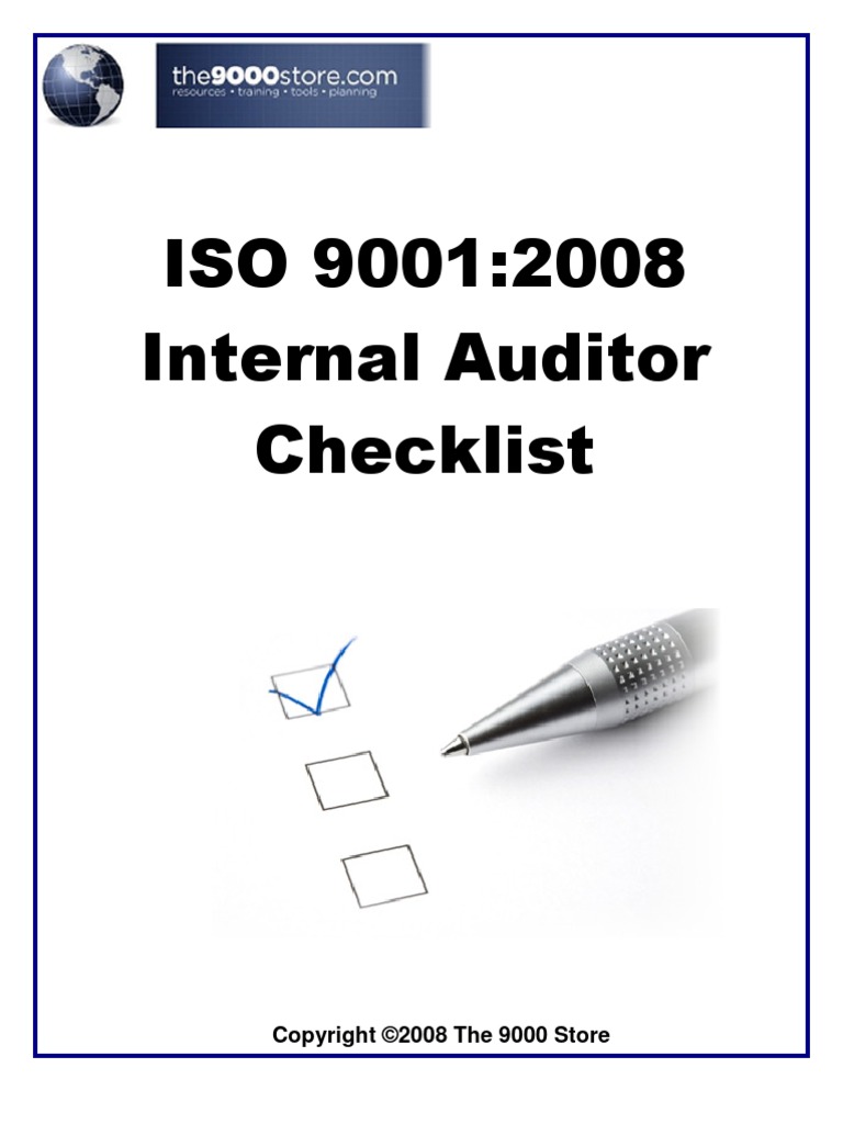 ISO 9001 Internal Audit Checklist | PDF | Quality Management System | Audit