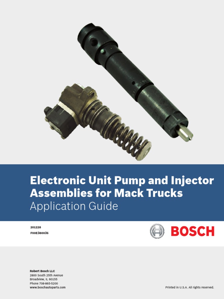 Electronic Unit Pump and Injector Assemblies For Mack Trucks | PDF ...