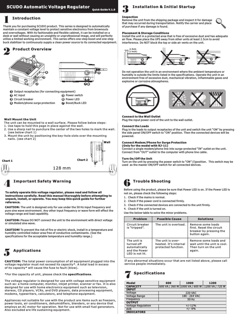 SCUDO Automatic Voltage Regulator: Installation & Initial Startup | PDF ...