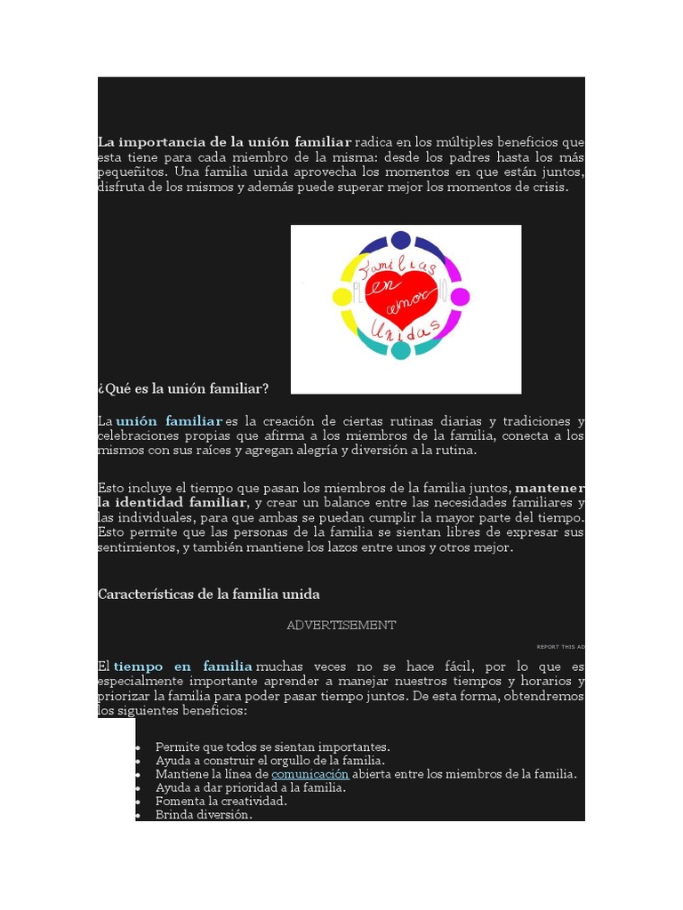 Documento (2) La Union Familiar | PDF | Familia | Adultos