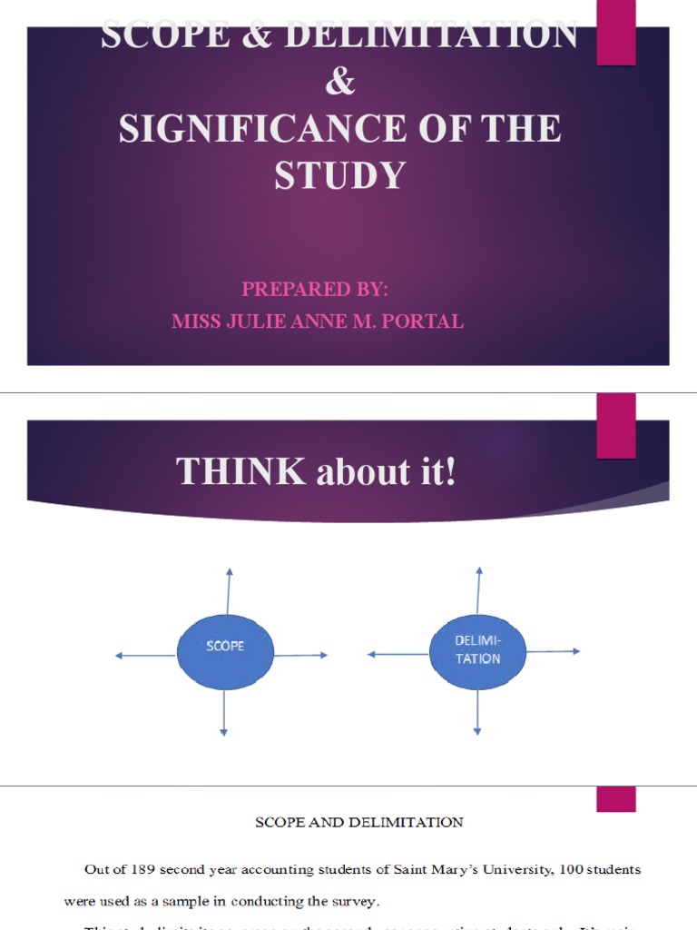 Understanding Scope and Delimitation | PDF | Research Design | Learning