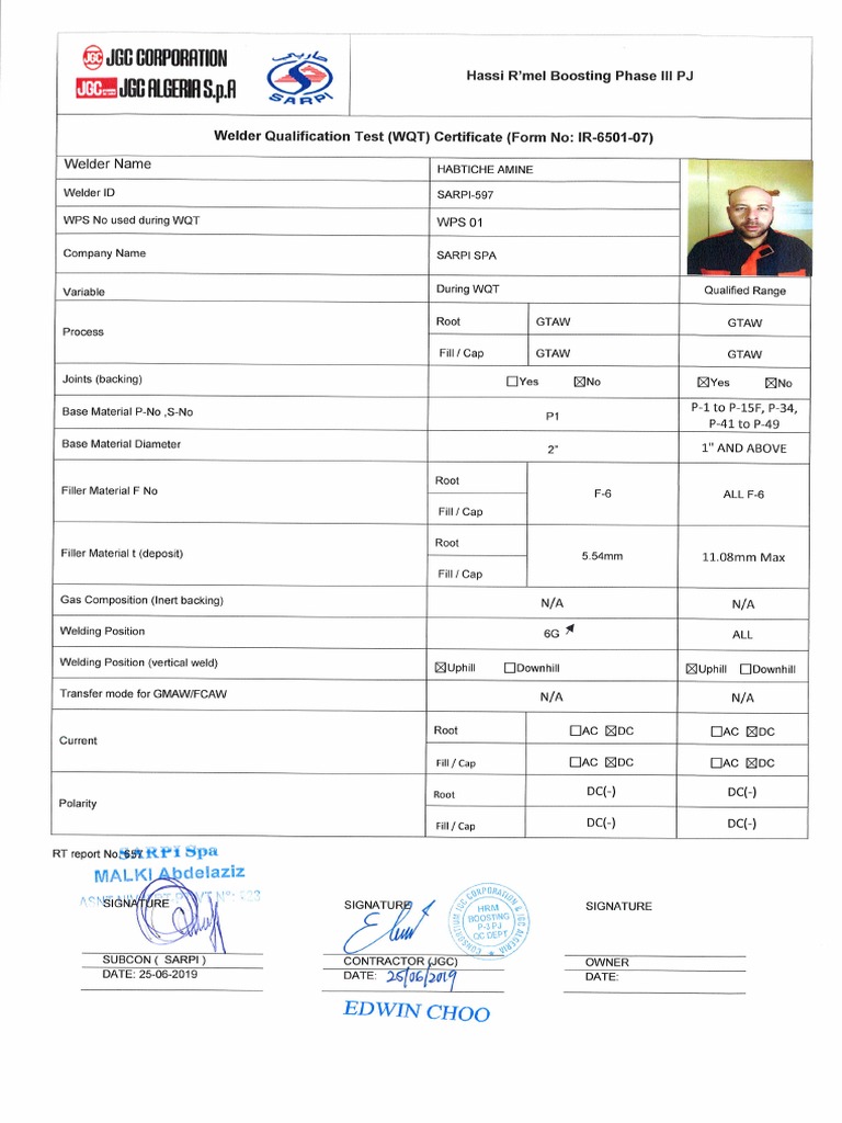 WPS 01 | PDF | Welding | Construction