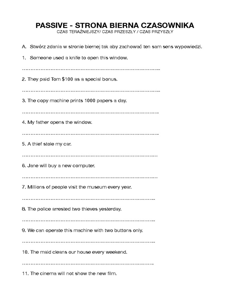 Passive Voice Exercises in English | PDF