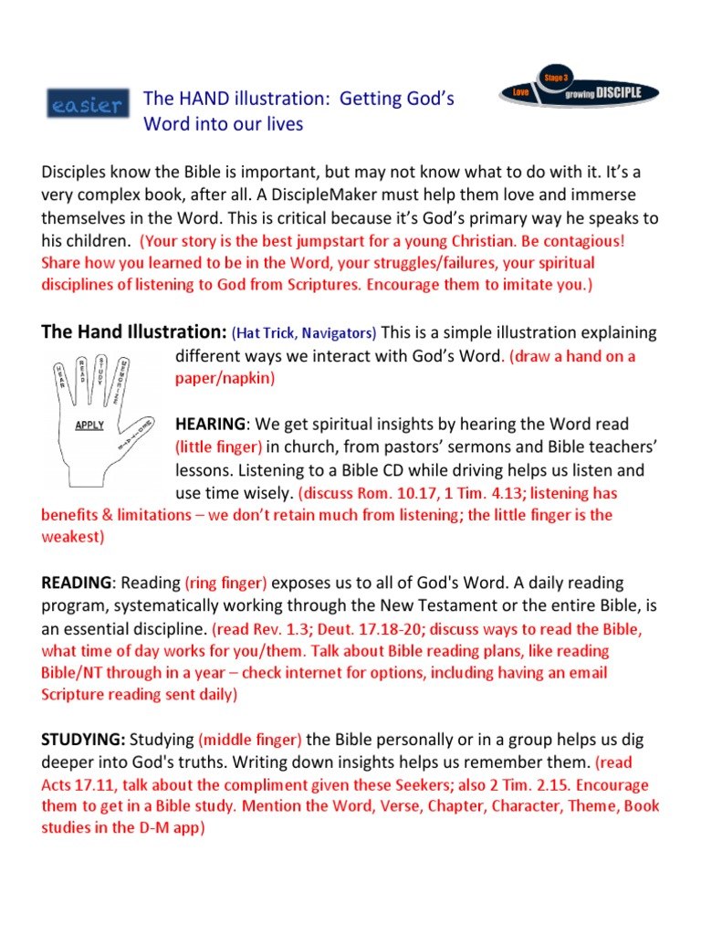 3 Disciple - The HAND Illustration Expanded - E | PDF | Bible | Jesus