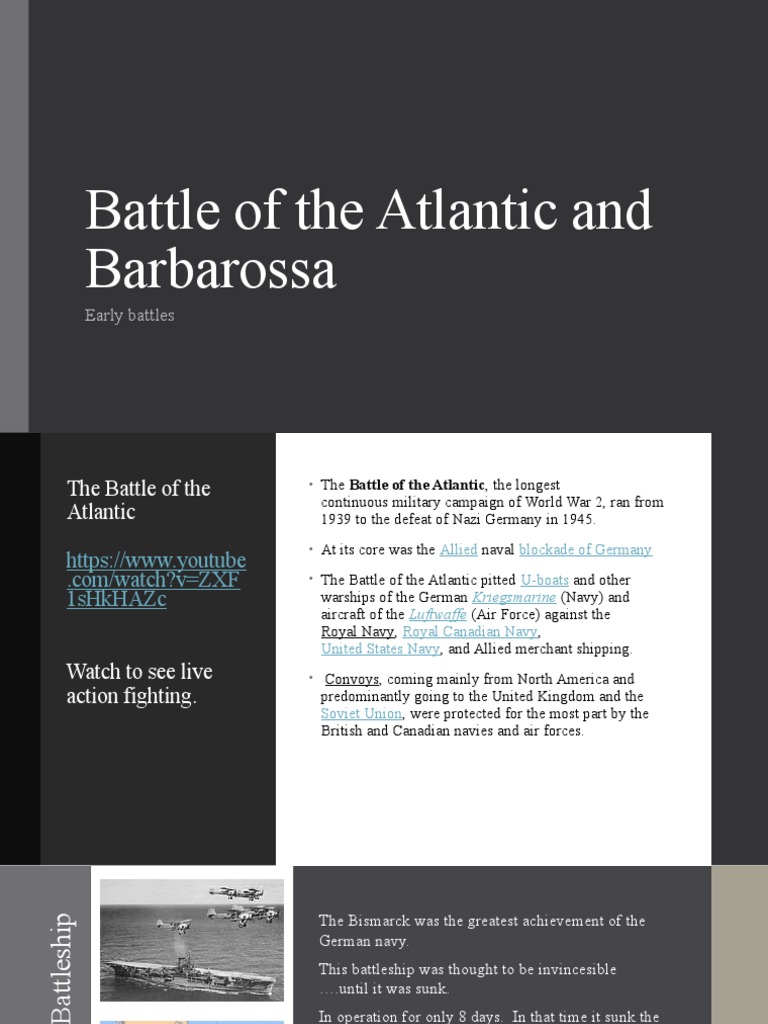 Key Players in the Battle of the Atlantic | PDF | Operation Barbarossa ...