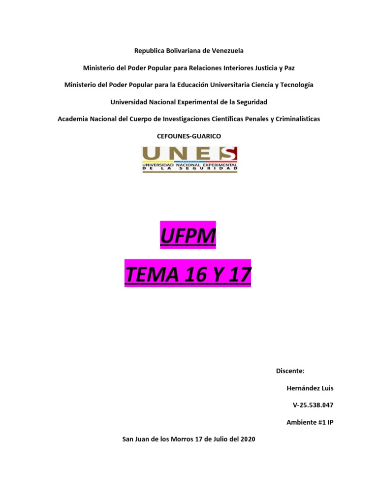 Ufpm Tema 16 y 17 | PDF | Policía | Ligero