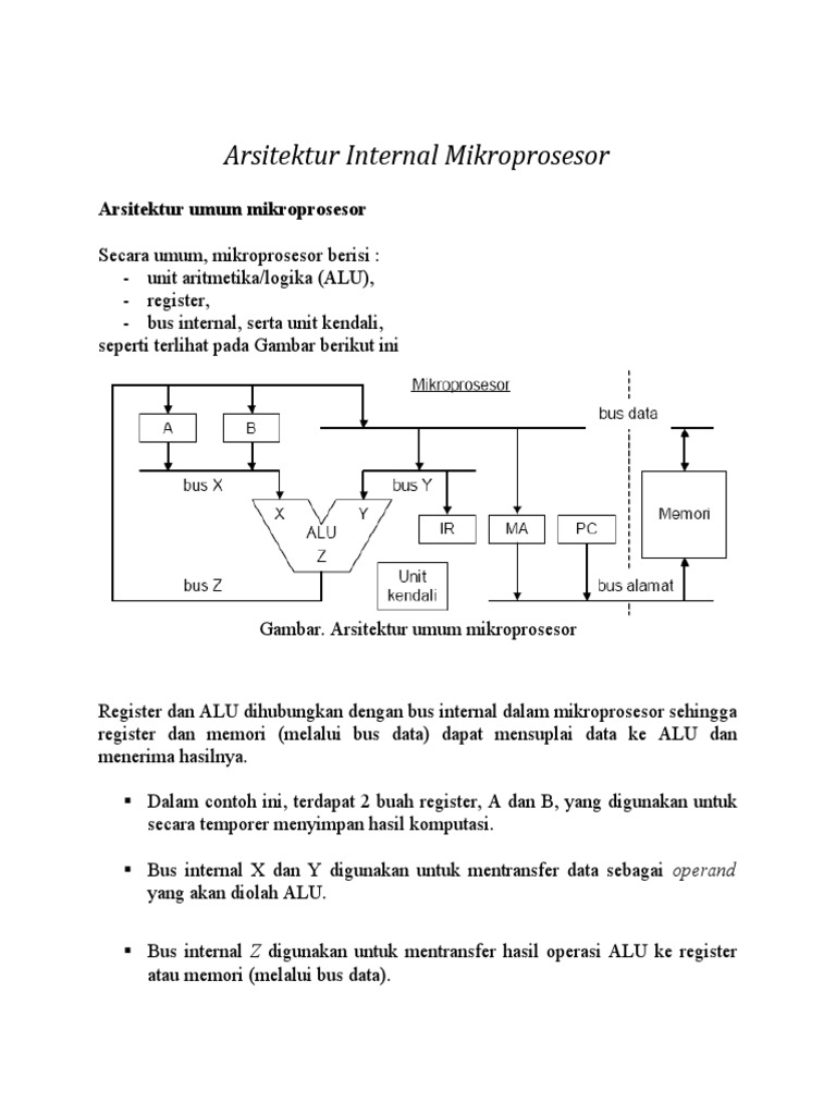 Arsitektur Mikroprosesor | PDF