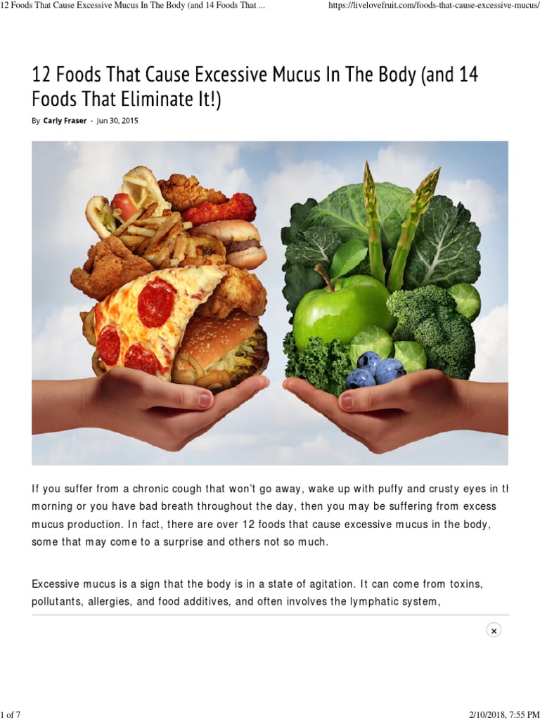 12 Foods That Cause Excessive Mucus in The Body (And 14 Foods That ...