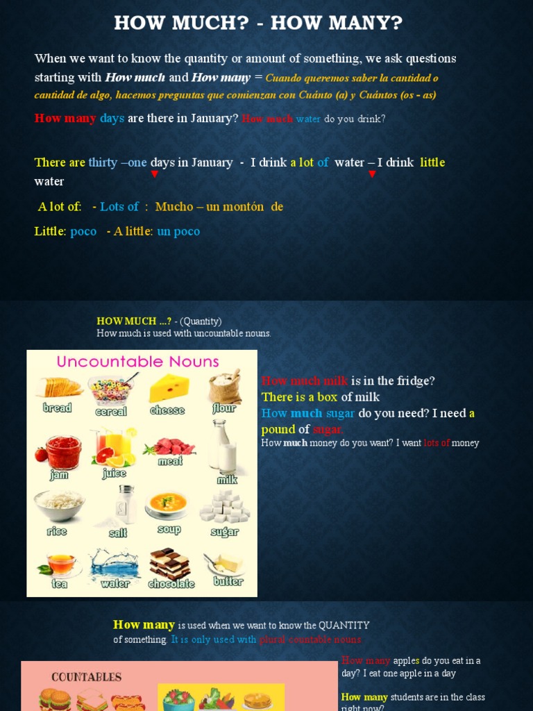 How Much - How Many | PDF