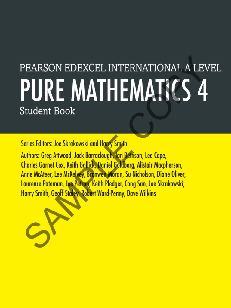 International A Level Mathematics Pure Mathematics 4 Student Book ...