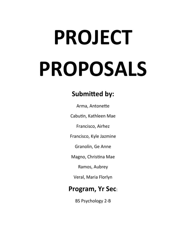 Project Proposals: Submitted by | PDF | Attachment Theory | Childhood