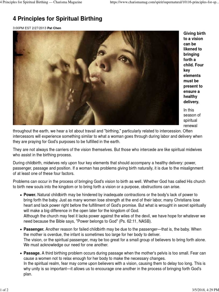 4 Principles For Spiritual Birthing - Charisma Magazine | Download Free ...
