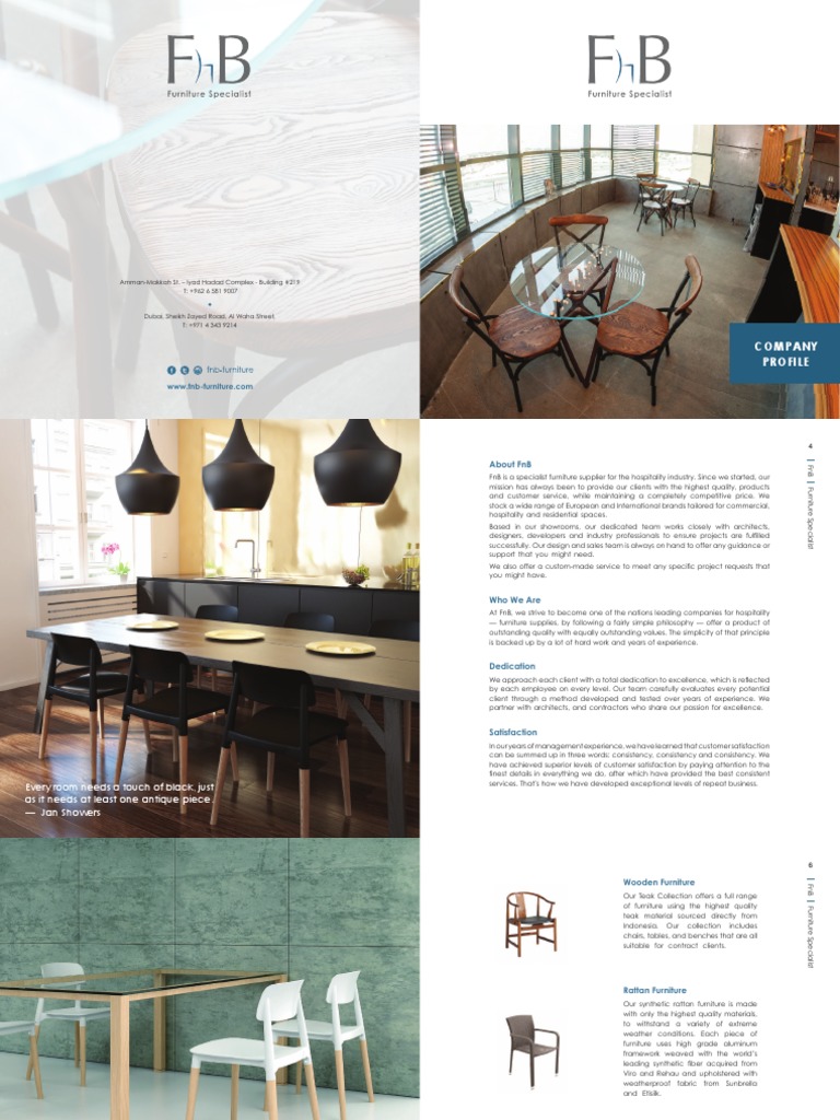 FnB Furniture: Hospitality Supply Specialist | PDF | Customer ...