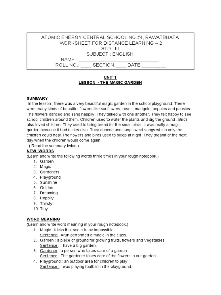 1 - The Magic Garden | PDF | Flowers