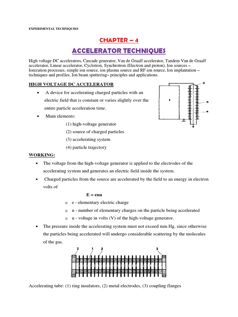 Accelerator Techniques: Chapter - 4 | PDF | Particle Accelerator ...