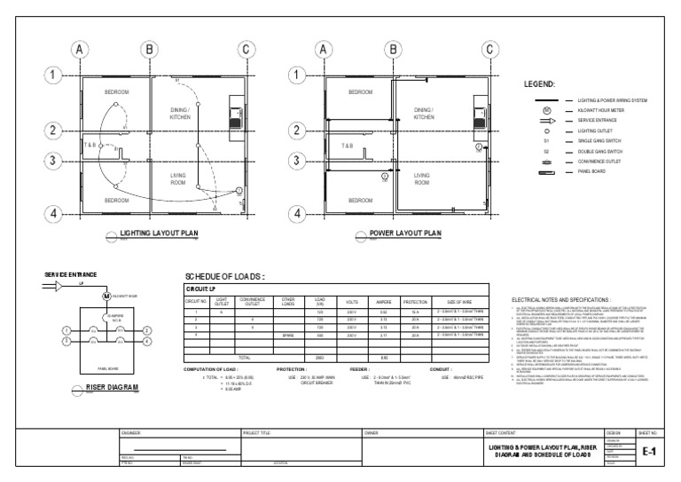 Sample Electrical Diagram Floor Plan