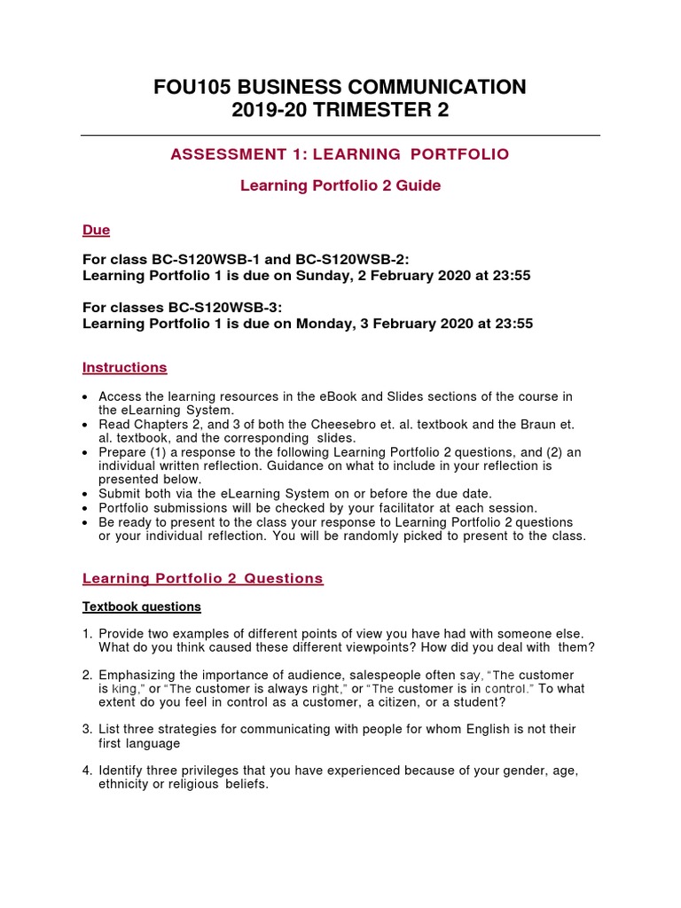 Learning Portfolio 2 Guide | PDF | Educational Technology | Teaching