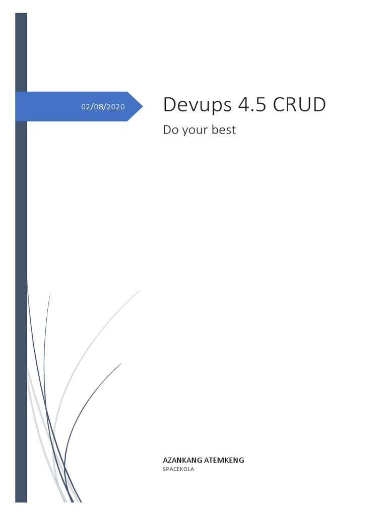 Devups Tuto Make A Crud | PDF | Object Relational Mapping | Modular ...