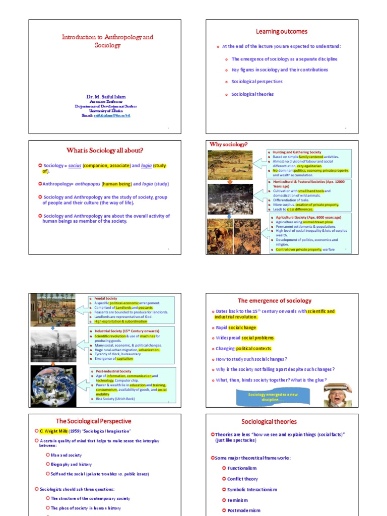 Introduction To Sociology and Anthropology - 1 | PDF | Sociology ...