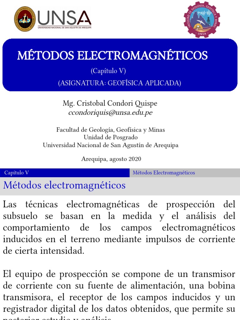 Capítulo V Métodos Electromagnéticos MT Ztem PDF | PDF | Frecuencia ...