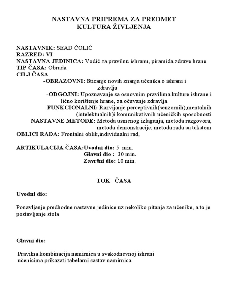 26 Vodic Za Pravilnu Ishranu, Piramida Zdrave Hrane | PDF