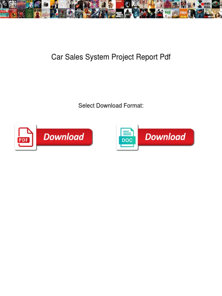 Car Sales System Project Report PDF | PDF | Websites | Application Software
