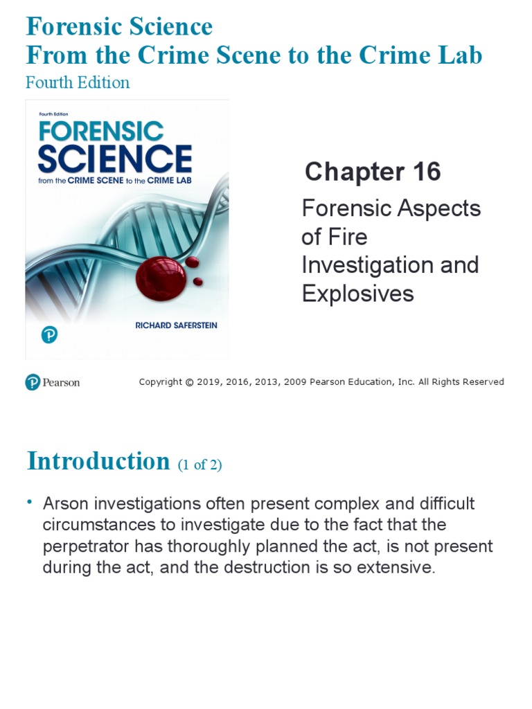 Forensic Aspects of Fire Investigation and Explosives: Fourth Edition ...