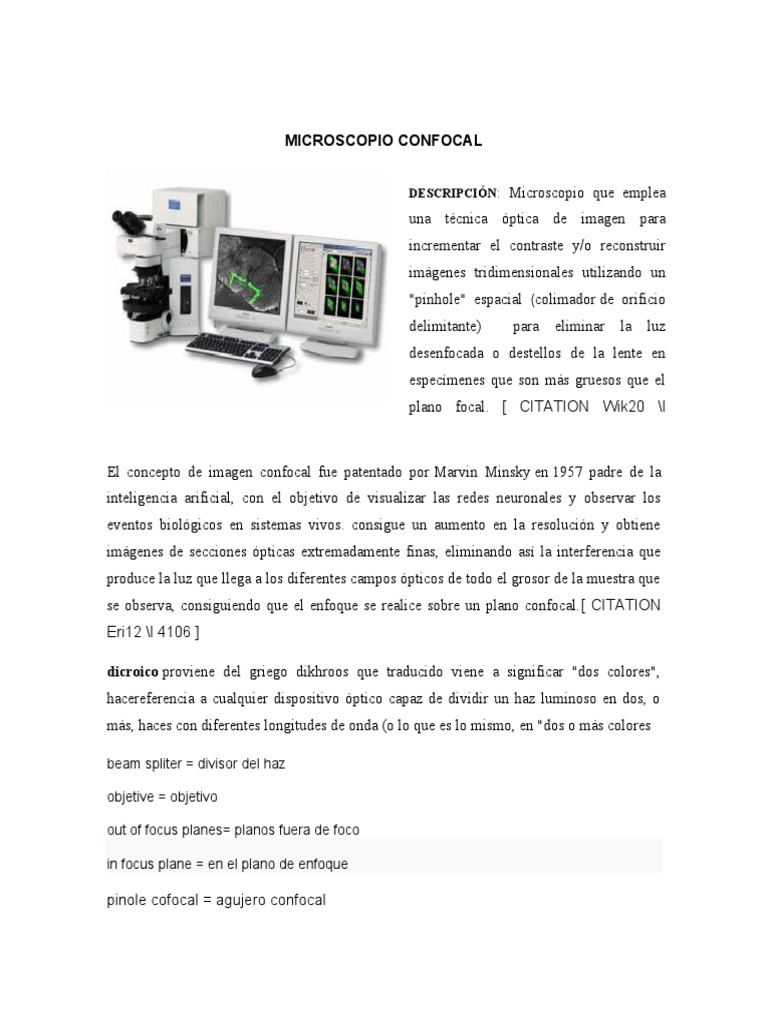 Microscopio Confocal: Ventajas y Funciones | PDF
