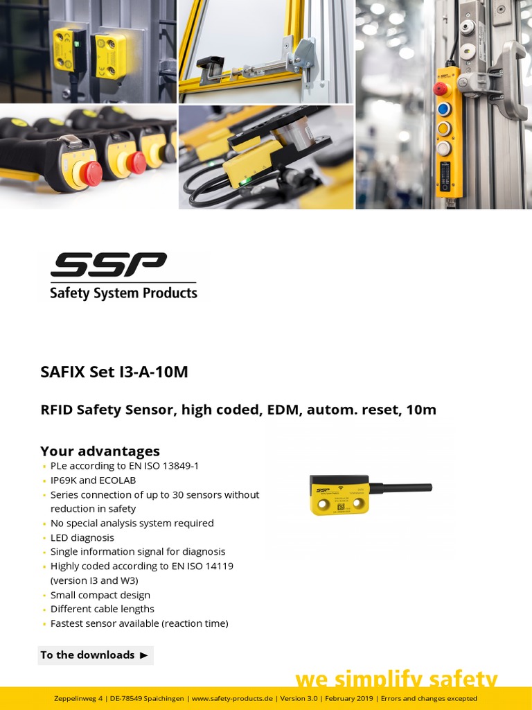 SAFIX Set I3-A-10M | PDF | Electrical Connector | Electric Power