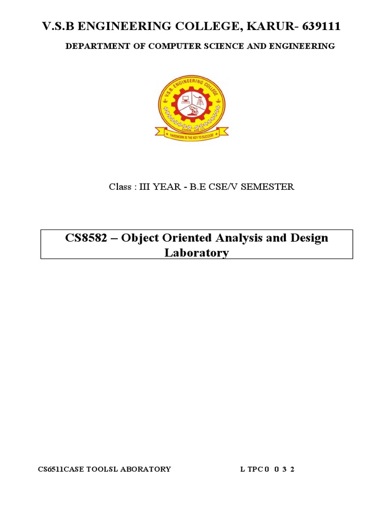 OOAD LAB Manual | PDF | Use Case | Inheritance (Object Oriented ... OOAD LAB Manual | PDF | Use Case | Inheritance (Object Oriented ...