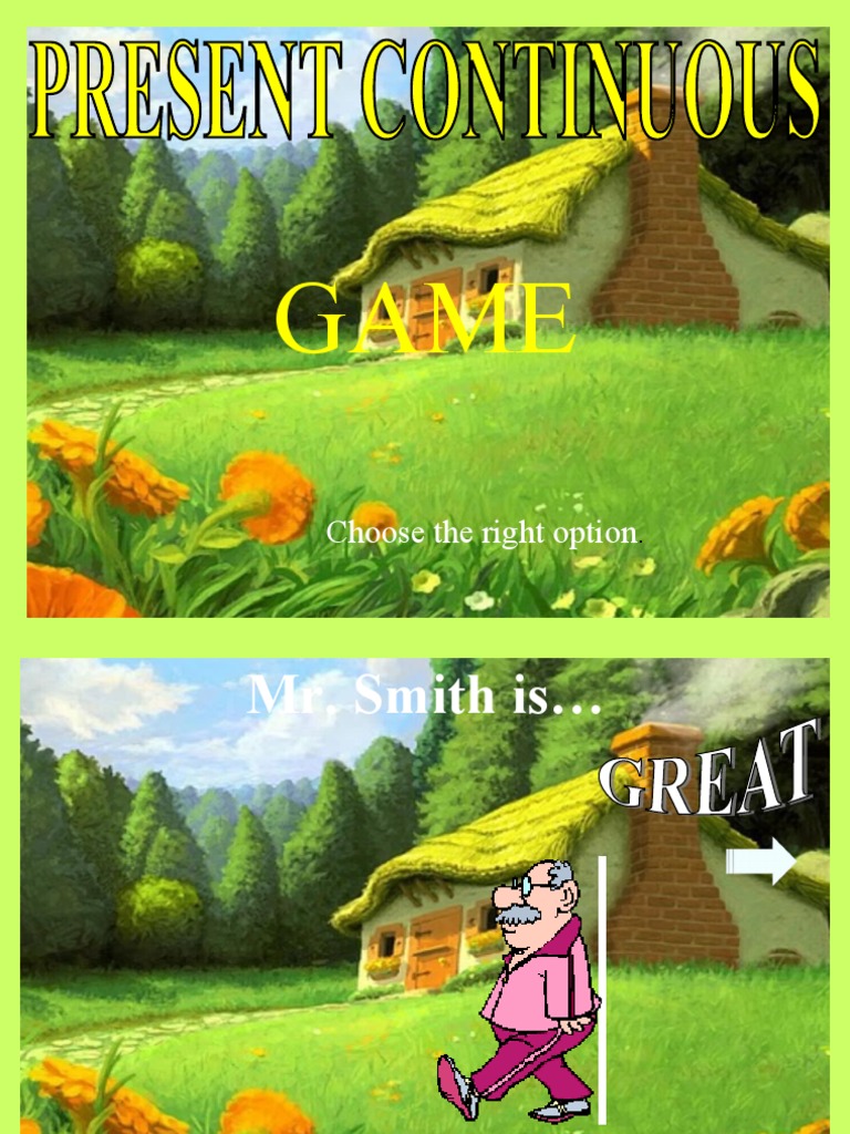 Present Continuous-GAME | PDF