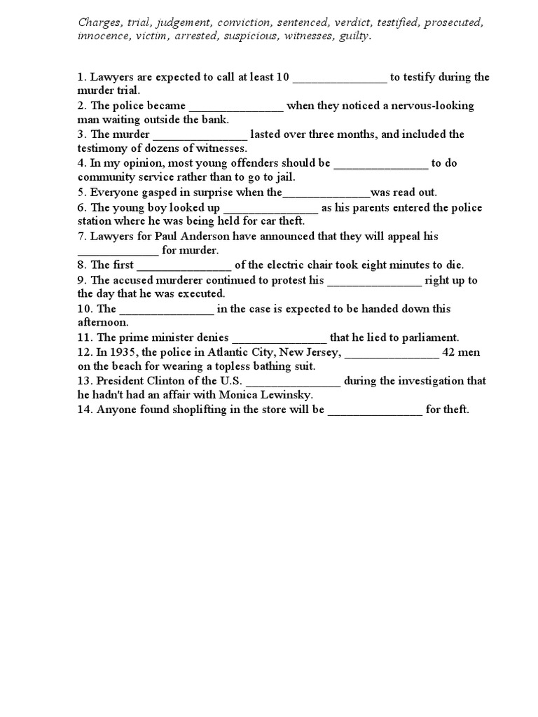 Criminal Law Exercises | PDF