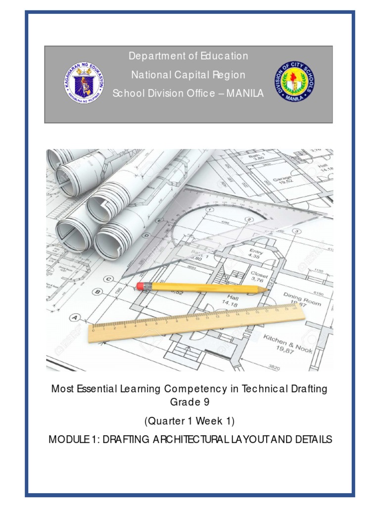TLE-LE 9 - Q1 - W1 - Mod1 - TECHNICAL DRAFTING PDF | PDF | Technical Drawing | Drawing